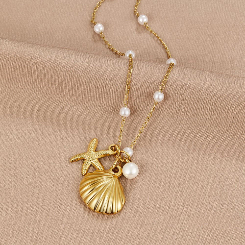 Aria Shell Charm Necklace – WAKESECTION